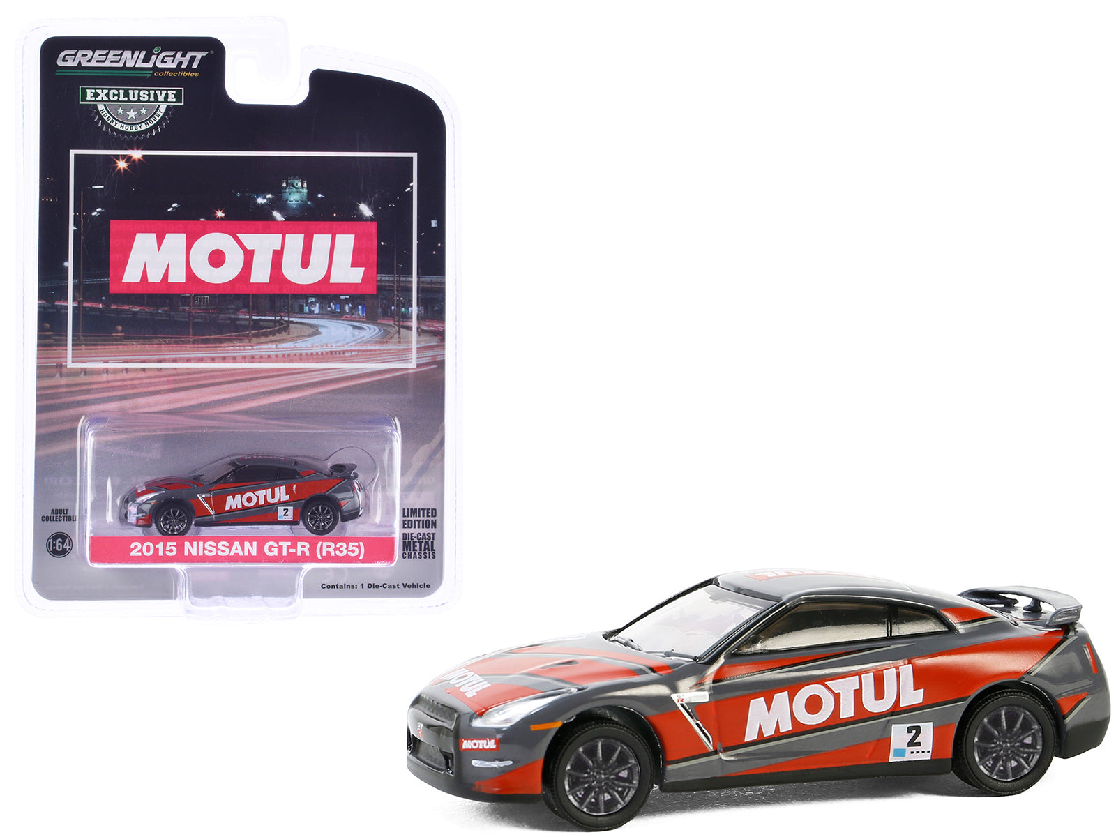 2015 Nissan GT R R35 #2 MOTUL Gray with Red Graphics Hobby Exclusive ...