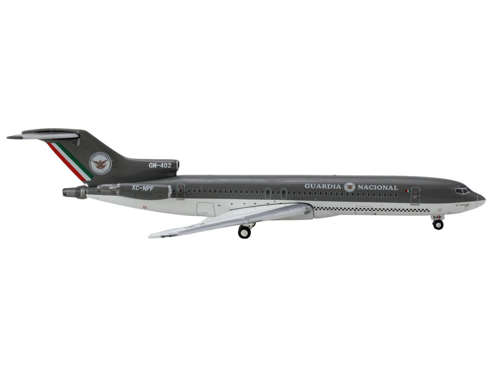 Boeing 727 200 Commercial Aircraft Guardia Nacional Mexico National Guard XC NPF GN 402 Gray 1/ ...