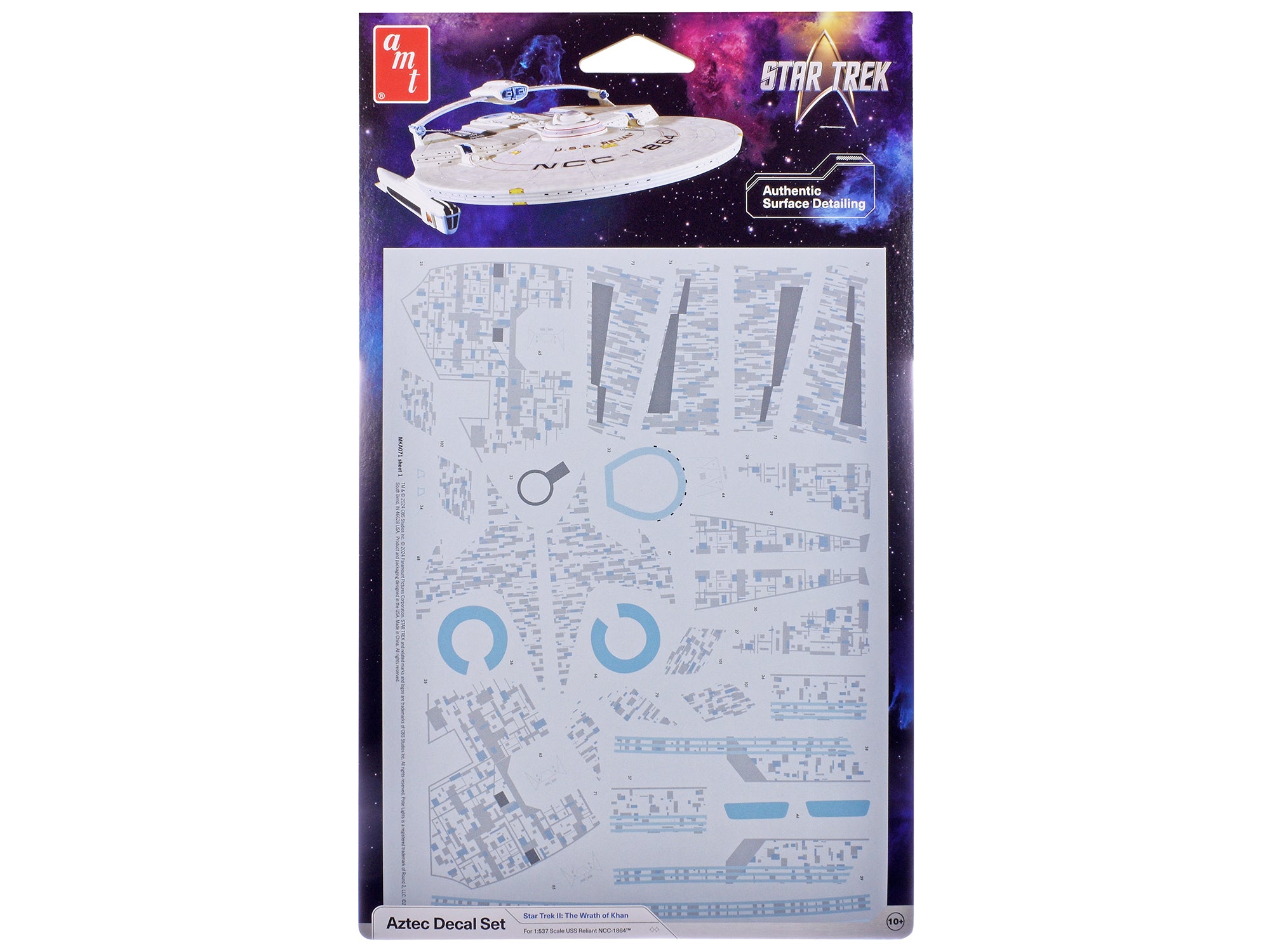 U S S Reliant NCC 1864 Aztec Decal Set Star Trek II The Wrath of Khan ...