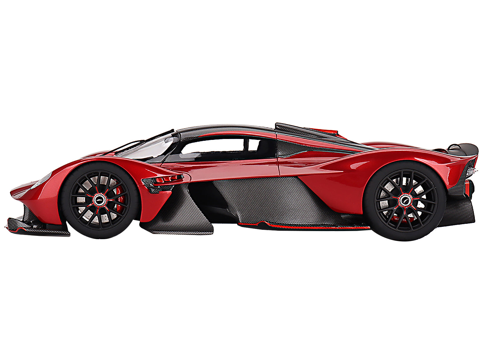 Aston Martin Valkyrie Hyper Red Metallic and Carbon 1/18 Model Car by ...